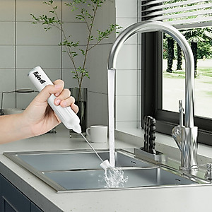 Tulevik Milk Frother Handheld, Electric Frother Wand With Stand, Coffee Frother With USB Rechargeable 3 Speeds, Mini Frother for Coffee Latte, Cappuccino, Hot Chocolate, Matcha, Egg - White