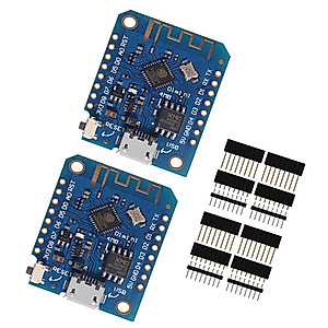 MELIFE 2pcs Wemos D1 Mini V3.0 Development Board ESP8266 V3.0.0 4MB Flash Wireless WiFi Internet Development Board Based ESP8266 CH340 CH340G for Nodemcu V2 MicroPython