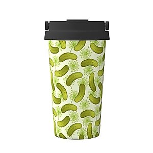 WANGXUEE Sushi Dill Pickles Print 500ml Stainless Steel Travel Tumbler Double Wall Vacuum Insulated Coffee Mug