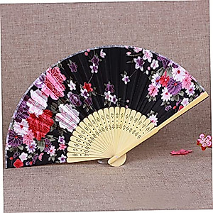 MUSISALY 2pcs fans handheld mini fan hand held fan folding fan mini handheld fan hand fans for women fan mini handheld fans mini hand fan floral fan Japanese-style Miss flowers