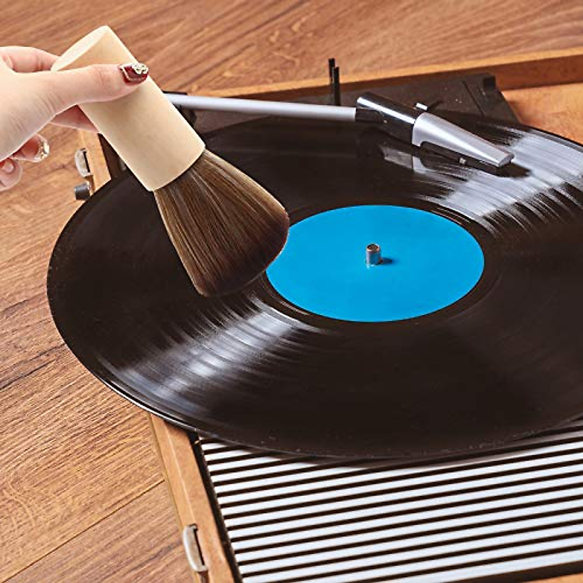 Vinyl Record Cleaner Brush Turntable Vinyl Record LP Cleaning Anti-Static Brush Cleaner for LP CD Vinyl Records