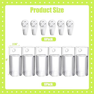 Fasmov 6 Pack Wall Hanging Glass Planters Plant Terrarium, Plants Holders Air Plants Succulents Planters Flowers Glass Wall Vase Containers for Plant, Decoration and Display, Square Vase, Clear