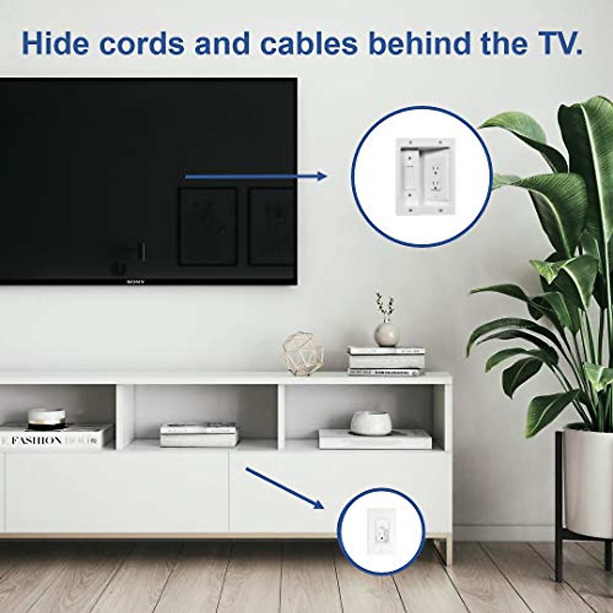 C2G/ Cables To Go 16314 Wiremold In-Wall TV Power Kit