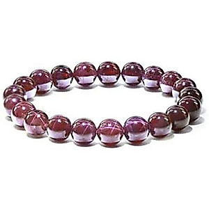 100% Natural Red Garnet Star Light Gemstone Crystal Round Beads Women Men Bracelet 7-12mm AAAA (7)