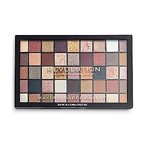 Makeup Revolution Maxi Reloaded Palette, Eyeshadow Palette, 45 Highly Pigmented Neutral Shades, Large It Up, 1.35g