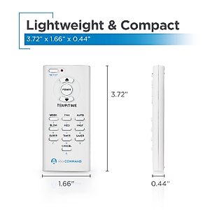 AnyCommand Universal Air Conditioner Remote Control, AC Remote for Over 60 Brands, Lightweight AC Remote Control Universal with Multiple Modes, White
