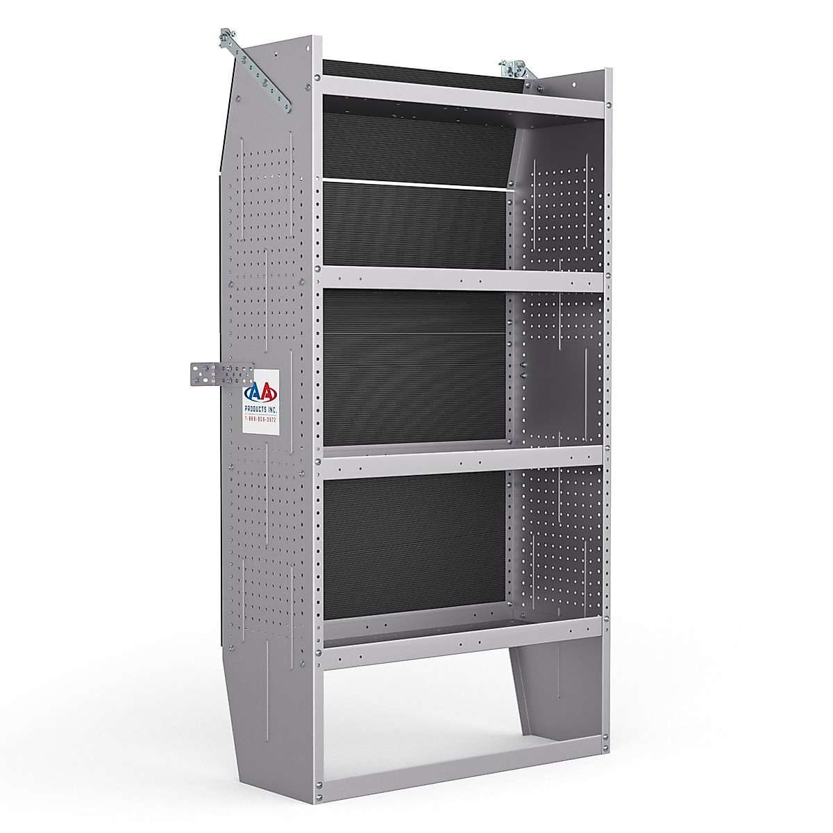 AA Products SH-6003 Steel Mid/High Roof Van Shelving Storage System Fits Transit, NV, Promaster and Sprinter, Van Shelving Units, 32''W x 60''H x 13''D