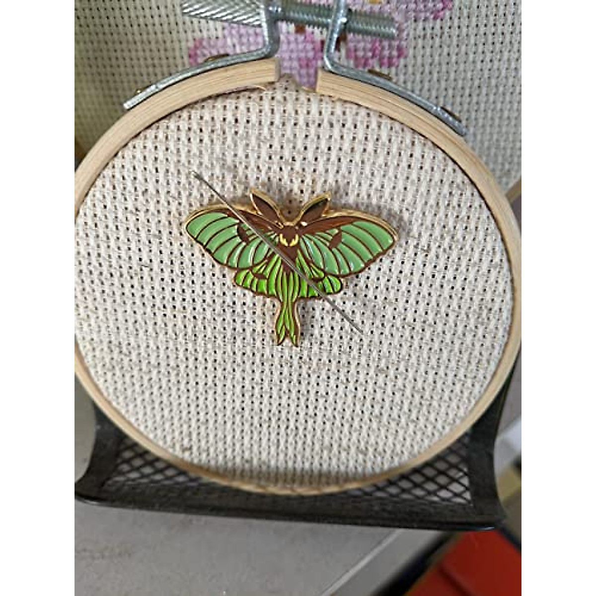 Pastel Luna Moth Needle Minder