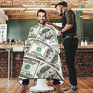 visesunny Professional Barber Cape Dollar All Print Polyester Hair Cutting Salon Cape Apron Water and Stain Resistant Shaving Cloth Beard Shaving Bib Hairdressing Cape Anti-Static Haircut