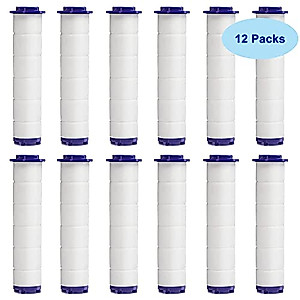 High Pressure Handheld Turbo Fan Shower Head PP-Cotton Filter Cartridge,3.7in Detachable Propeller Hydro Jet Shower Head Filter,set of 12