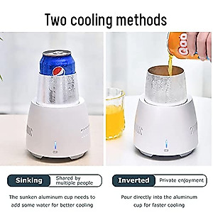 HSTYAIG Portable Mini Refrigerator Electric Summer Drink Cooler Kettle Drink Instant Quick Cooling Cup Home Office Cold Drink Machine Small Appliance Kettle (Traditional)
