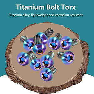 VGEBY Rotor Bolts, Mountain Bike Disc Brake Rotor Screws (Pack of 12) (Color : Colorful) Oil Slick Bike Parts Burnt Blue M6 Bolts