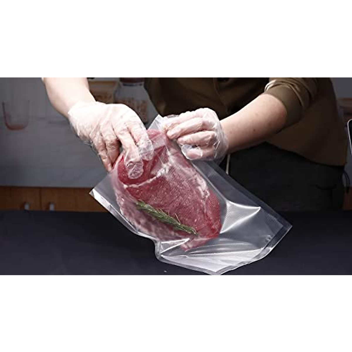 Vacuum Sealer Bags for Food| 50 Count Quart Precut Vacuum Bags for Sous Vide Cooking | 8"x12" Storage Bags for GERYON and All Vacuum Sealers | Commercial Grade, BPA Free, Heavy Duty, Great for vac storage, Meal Prep