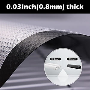 Pantry Shelf Liners for Wire Shelving - Thick Shelf Liner Roll 14 INCH x 15 FEET, EVA Waterproof Janeart Kitchen Liner, Non-Adhesive Cabinet Liner, Easy to Trim Durable Drawer Liner (Black)