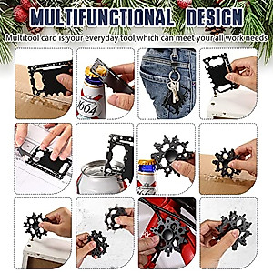 Stocking Stuffers Ideal Gifts for Christmas, Men, Dad, Husband, Boyfriend,46-in-1 Wallet Multitool Credit Card and Pocket Snowflake Multi Tools Cool Gadgets Tools Anniversary Birthday Gift