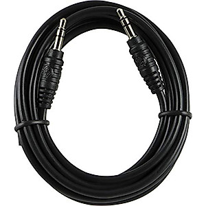 GE 3.5mm Auxiliary Audio Cable 6ft, Black, 33572