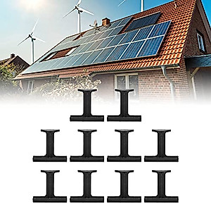 Eujgoov 10PCS PV Panel Water Guide Clamp Photovoltaic Module Water Guide Drainage Clip Mud Remover Solar Panel Along The Drainage (3.5cm)