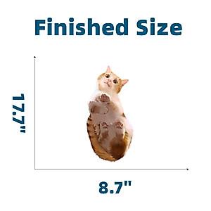 RoyoLam Cute Cat Looking Down Wall Decal for Ceiling Nursery Kitten Animal Wall Sticker Removable Peel and Stick Waterproof Wall Art Decor Stickers for Kids Baby Classroom Living Room Bedroom