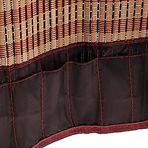 Dovewill Handcrafted Bamboo Brushes Holder Rollup Protection 8 Compartments Pouch Organizer - #2, 32x36cm