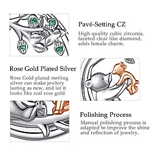 EUDORA Sterling Silver Mother Daughter Necklace for Women Bear Mama Necklace Mom Son Pendant for Mom Daughter Jewelry from Daughter Son Mother's Day Gift for Mother Daughter Aunt Grandma, 45cm