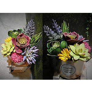 Gardlike 16 Pcs Artificial Succulents Plants Unpotted Fake Plants for Home Garden Office Table Wall DIY Decoration