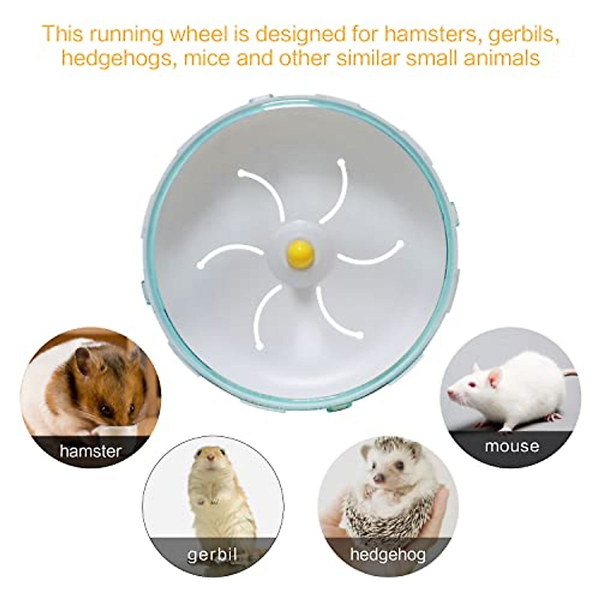 8.3" Silent Spinner-Non-Slip-Large Exercise Running Hamster Wheel for Small Animal Pet -Like Hamster,Chinchillas,Gerbils,Hedgehogs and Mice.
