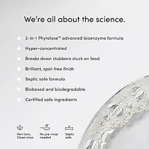 Dirty Labs | Dishwasher Detergent and Booster | Scent Free | 48 Loads (1 lb) | Ultra Clean, Spot Free, Quick Wash Optimized | Hyper Concentrated