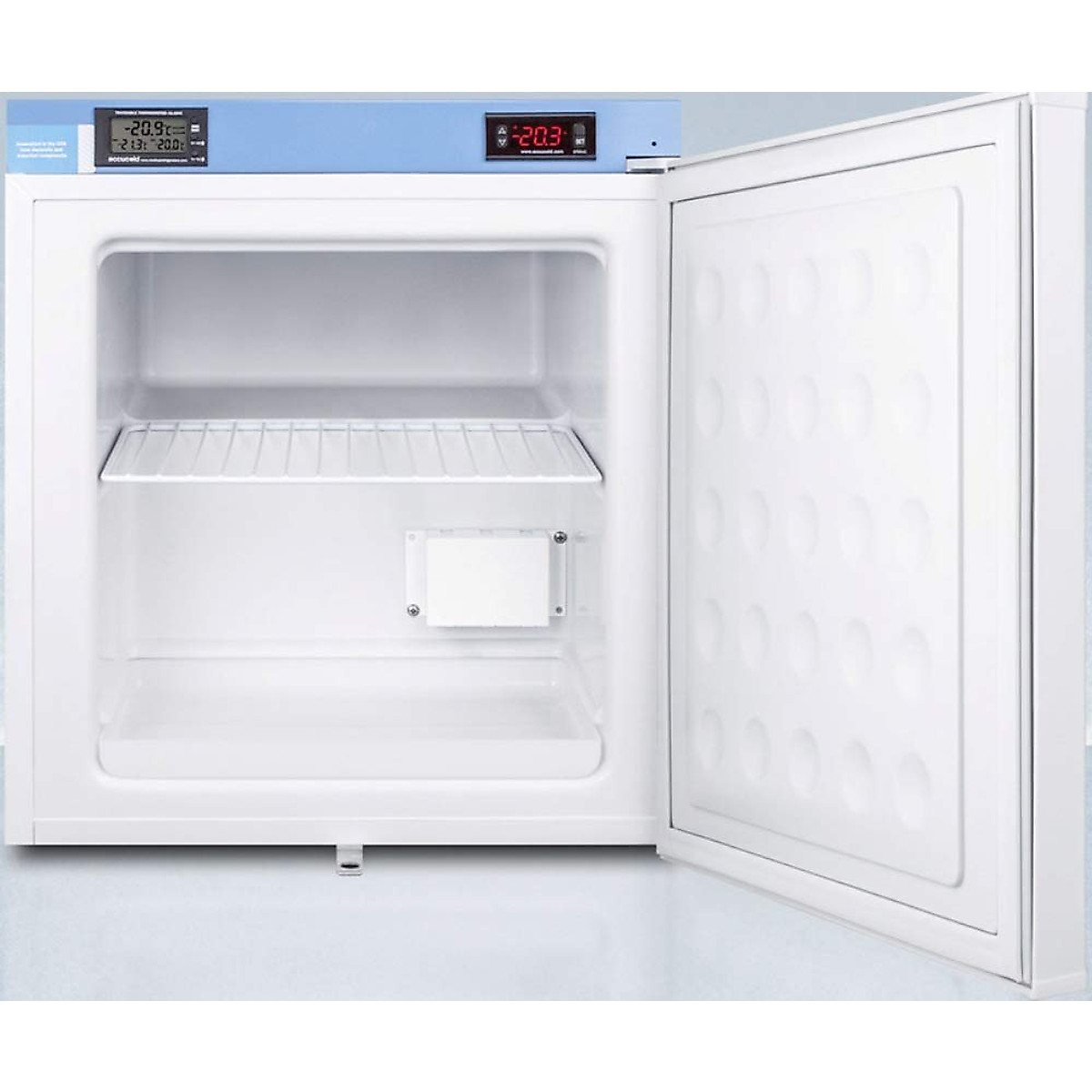 Summit Appliance Summit FS24LMED2 Accucold MED2 19 Inch Wide 1.4 Cu. Ft. Free Standing Medical Freezer with Digital Display and Door Lock