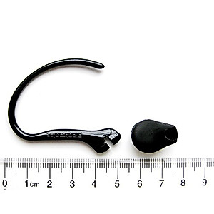 Replacement Set 2 Earhooks with Metal Pins and 2 Eartips Adapters Compatible with Plantronics M50 M24 M20, Voyager 520 521 835, Explorer 220 235 240 242 243 245 320 330 340 350 360 370 395 Headsets