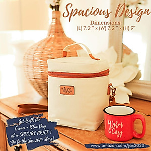 Jax 2020 Breastmilk Cooler Bag - Breastmilk Storage Container for 6 Tall Bottles or Breastmilk Storage Bags - Keeps Breast Milk Storing Bags or Formula Cold - Shoulder Bag, Mesh Pocket for Ice Pack