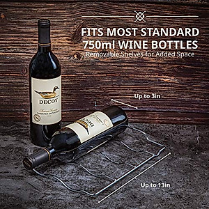 Ivation 12 Bottle Compressor Wine Cooler Refrigerator w/Lock | Large Freestanding Wine Cellar For Red, White, Champagne or Sparkling Wine | 41f-64f Digital Temperature Control Fridge Glass Door Black