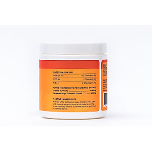 Kangaroo Dogs Hip + Joint Health Turmeric Soft Chews - Dog Supplement Made with Organic Turmeric - Supports Mobility, Immune System, Heart Health, May Reduce Joint Pain & Inflammation - 35 Treats