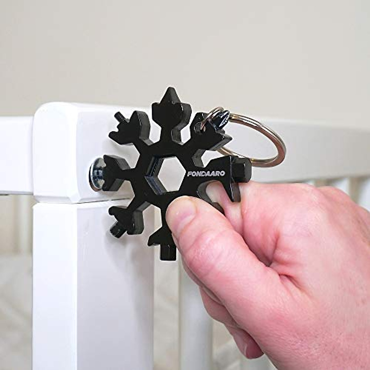 Fondaaro 18-in-1 Snowflake Stainless Multi tool - Pocket Keychain - Mini Screwdriver - Box Cutter - Bottle Opener - Cool Dads Gifts and Gadgets for Men