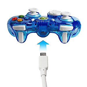 PDP Rock Candy Wired Controller for Xbox 360, Blueberry Boom
