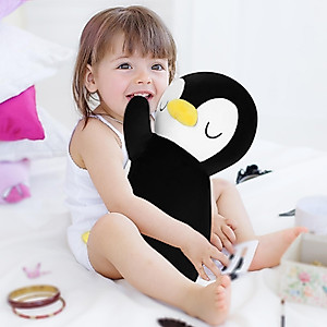 Achwishap Penguin Plush,Soft Penguin Stuffed Animal Plush Toys,Cute Plushies Stuffed Penguin,Kawaii Plush Penguin Pillow,Black Penguin Body Pillow Gifts for Kids Adults Birthday(Penguin,14”)