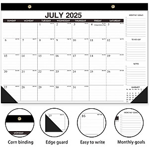 2023-2024 Desk Calendar, 18 Month Desk Calendar/Wall Calendar Combo, 17" x 12", January 2023-June 2024, Highlight Holidays, Planning Calendar, Thick Paper