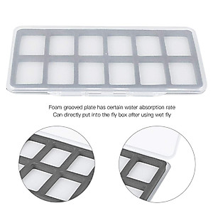 Fishing Tackle Organizer, ABS Magnetic Fly Fishing Storage Box Fish Hook Lure Tackle Case with Foam Accessory(12 Grid)