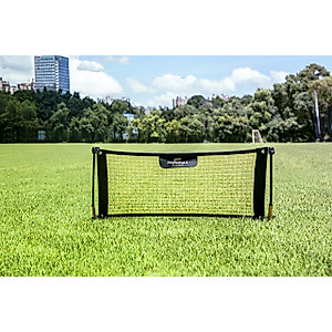 PodiuMax Solo Soccer Rebounder Net, Improve Your Ground Passing Skills, Easy to Assemble and Disassemble, Comes with Bag and Stake