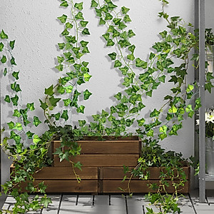 CQURE 18 Pack 126Ft Artificial Ivy Garland, Fake Vines UV Resistant Greenery Leaves Fake Plants Hanging Aesthetic Vines for Home Bedroom Party Garden Wall Room Decor
