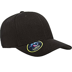 Flexfit Men's 110 Cool & Dry Athletic Cap, Black, One Size
