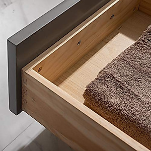 Luca Kitchen & Bath LC36WGW Carolina 36” Single Bathroom Vanity Set in French Gray with Carrara Marble Countertop and Porcelain Sink