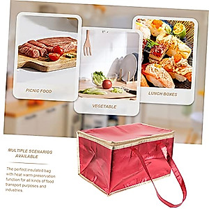 CIYODO Insulated Bag Decorative Outdoor Decor Travel Decor Food Decor Insulated Grocery Bag Thermal Pizza Bag Delivery Warmer Bags Pizza Bags for Delivery Carry Hot Grocery Bags Hot Bag