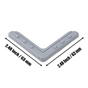 Safety Corner Protectors Guards,Mcredy 8 PCS Edge Bumpers L,Furniture Edge Corner Guard for Baby,Kids,Furniture,Cabinet,Glass,Coffee Table,Grey
