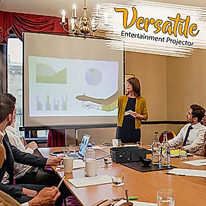 Pyle Full HD DLP 1080P 3000 Lumens Projector Home Theater High Performance Ceiling Mountable, System & Keystone Adjustment for TV, Laptop & Business Office Presentation-(PRJLEDLP205)