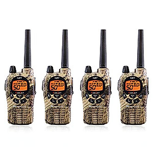 Midland GXT1050VP4 Long Range Walkie Talkie - 50 Channel GMRS Two Way Radio (Mossy Oak Camo, 4 Radios)