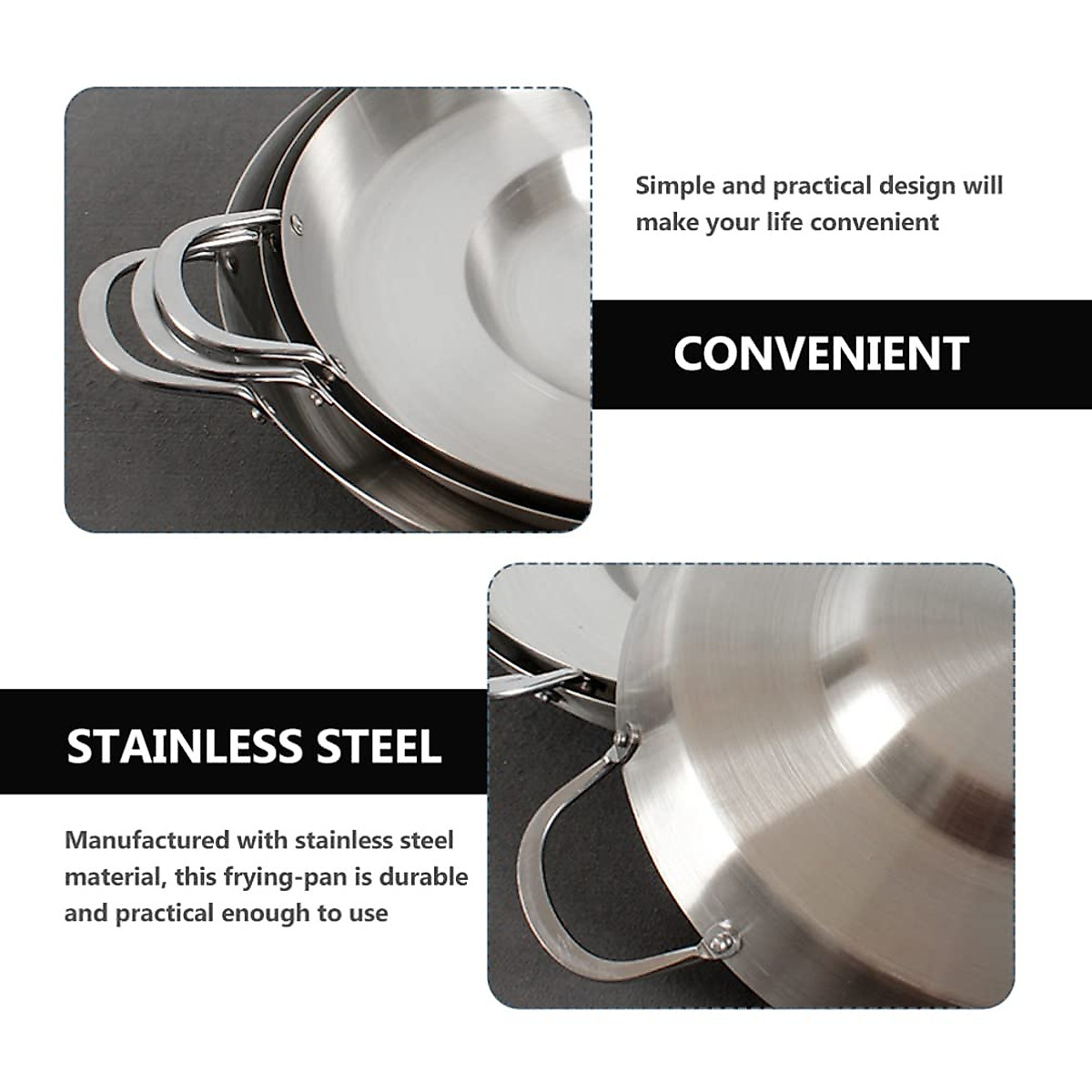 Hemoton Comal Cazo Stainless Steel Concave Comal para Tacos Heavy Duty Outdoors Cazo Griddle Fryer Cookware Wok Pan Fry Pans Chicharron Deep Frying Bowl Cookware Para Carnitas 38cm/15