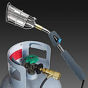 BLUEFIRE Universal Fit Propane Tank Adapter Convert POL QCC1 Type 1 to CGA 600 Devices Torch Burner Heater Connect 20 lb LP Service Valve to Appliance Tools Fuel on 1lb Handheld MAPP MAP Gas Cylinder