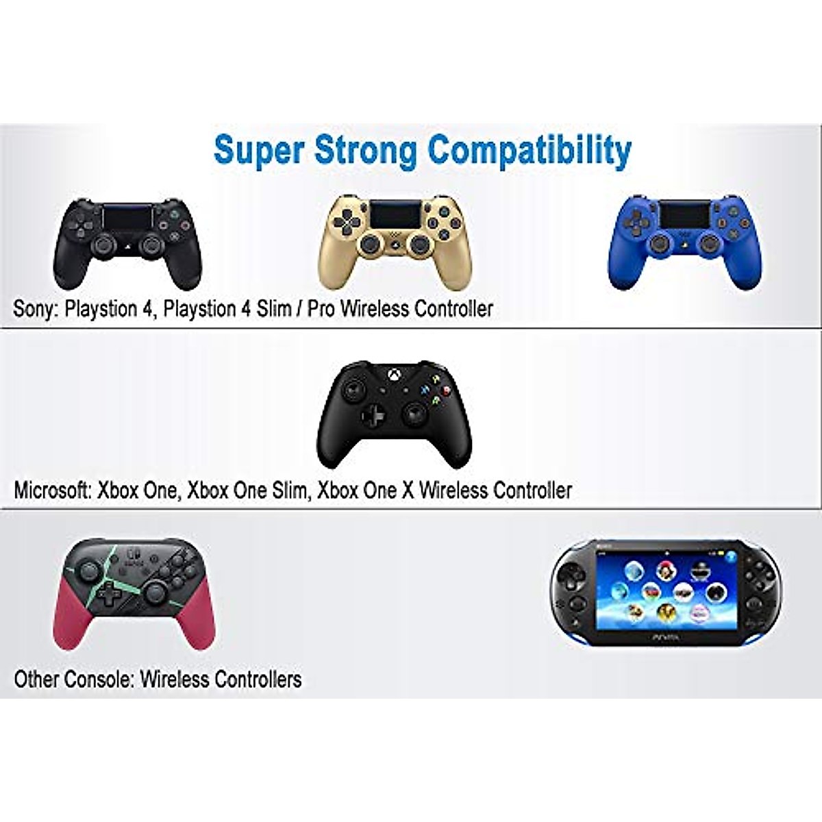 3Pack 10FT PS4 Charger Cord for Xbox One Controller,PS4 Charging Cable,Micro USB Cable for Xbox One S/X Slim Elite Controller,Playstation 4 Games,Dualshock 4 Controller Data Sync Cord