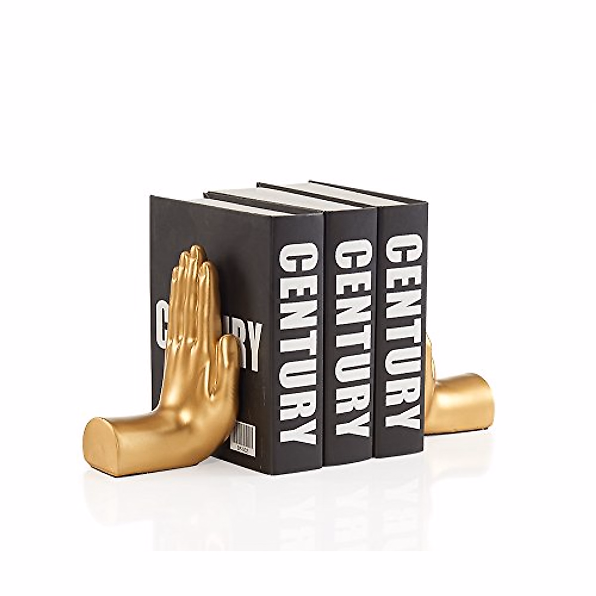 Danya B. NY8003GLD Contemporary Accent Book Shelf Decor - Hands Sculpture Bookend Set