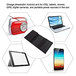 15W High Efficiency Portable Solar Panel, Catch Energy from The Sun for Camping and Travel, Phones, Tablets